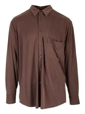 MAGLIANO Braid-detailed Long-sleeved Shirt - Brown