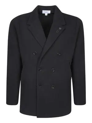LARDINI Double-breasted Cardigan - Black