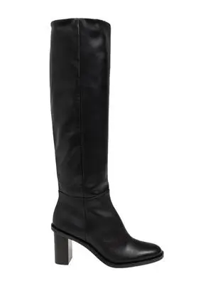 Max Mara 90mm Leather Boots - Black