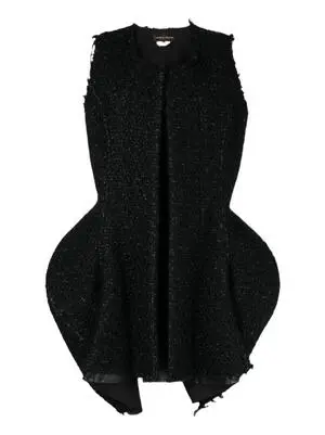 Comme Des Garçons Sleeveless Wool Coat - Black