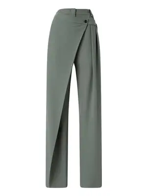 Pinko Wrap-front Pleated Trousers - Gray