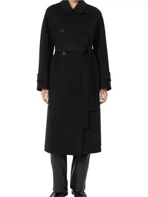 Max Mara Belted Waist Coat - Black
