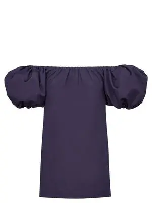 SAINT LAURENT Saint Laurent Puff Sleeve Mini Dress