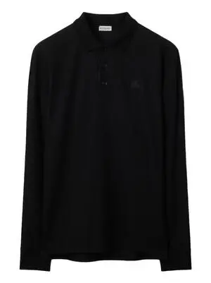 Burberry Long-sleeve Polo Shirt - Black