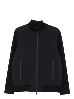 Emporio Armani Quilted Panel-sleeve Jacket - Black