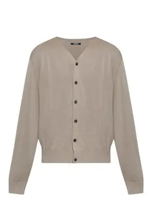 Jacquemus V-neck Long-sleeved Knit Top - Grey