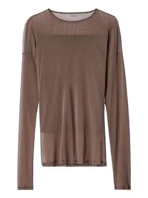 LEMAIRE Sheer Long-sleeve Top - Cocoa