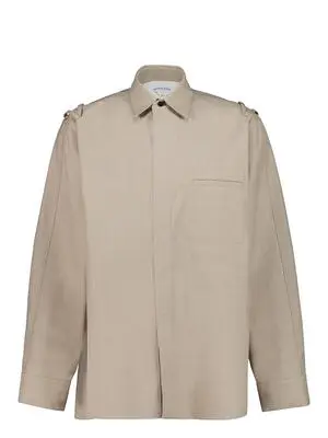 BOTTEGA VENETA OVERSHIRT WOOL COTTON MELANGE