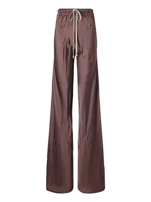Rick Owens Charmeuse Wide-leg Pants With Drawstring Waist - Grape