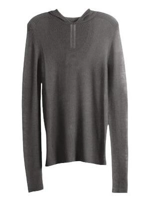 Rick Owens Hooded Long Sleeve Maglia Top - Drkdust