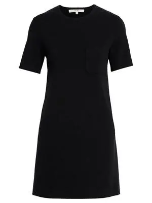Tibi Cashmere-blend Mini Dress - Black