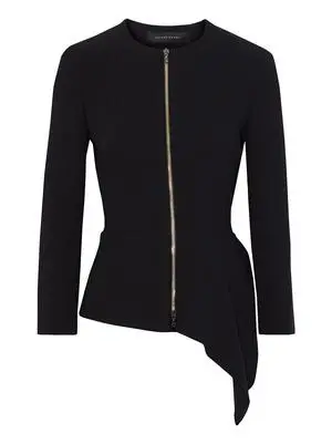 ROLAND MOURET Roland Mouret Wool Peplum Zip Jacket