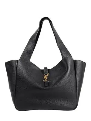 Saint Laurent Le 5 À 7 Tote Bag In Grained Leather - Black
