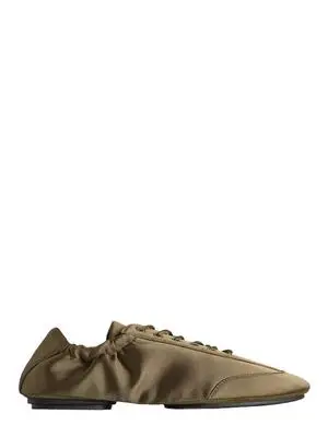 Cos Satin-suede Ballet Sneakers - Green