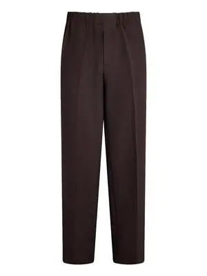 Sandro Jersey Wide-leg Trousers - Brown