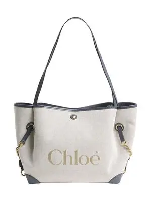 Chloé Canvas Clover Carry Tote Bag - Navy