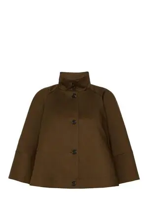 Max Mara Cotton Flared Cape - Brown