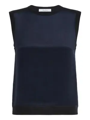 MAX MARA Max Mara Silk-Cashmere Ribbed Tank Top