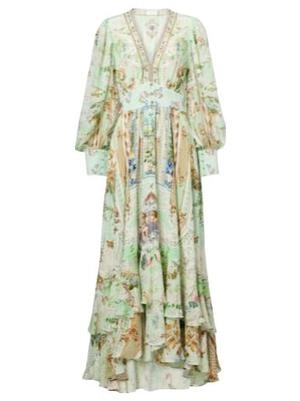 Camilla Embellished Silk Maxi Dress - Multi-color