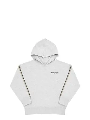 PALM ANGELS Palm Angels Logo Print Hooded Sweatshirt With Side Stripes