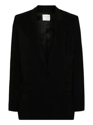 FORTE_FORTE Long-sleeved Button Suit Jacket - Black