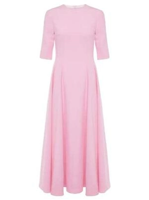 EMILIA WICKSTEAD Georgie Wool Midi Dress - Pink