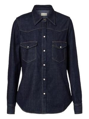 NILI LOTAN Travis Denim Shirt - Black