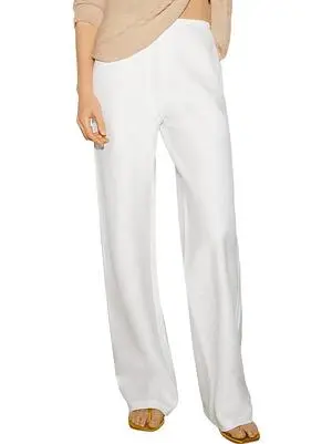 REFORMATION Gale Linen Wide Leg Pants - White
