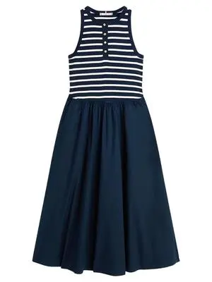 Tommy Hilfiger Striped Midi Dress - Navy