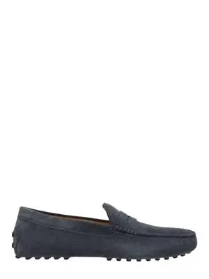 TOD`S Tod's Suede Rubber Double Sole Flats - Navy
