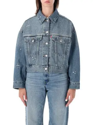 LEVI'S Embellished Denim Trucker Jacket - Blu