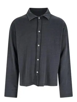 MFPEN Mfpen Textured Long Sleeve Button-Up Shirt Grey