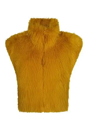 Pinko Eloro Gilet With Textured Effect - Giallo