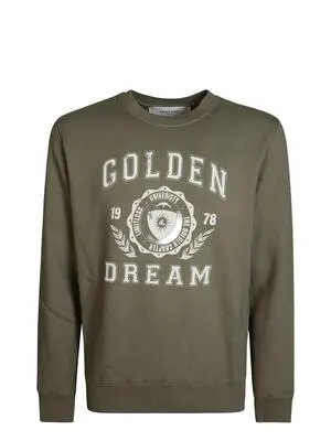 GOLDEN GOOSE Vintage-style Graphic Print Sweatshirt - Verde