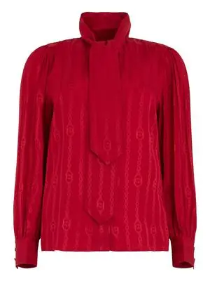GUCCI Gucci Silk Bow Tie Collar Shirt