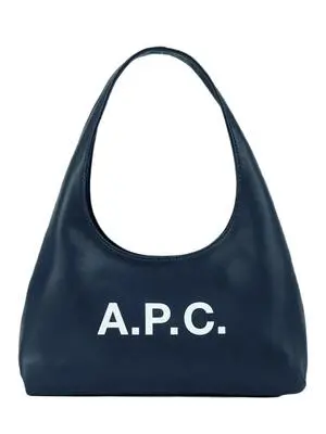 A.p.c. A.P.C. Magnetic Closure Hand And Shoulder Bag With Top Handles Blu