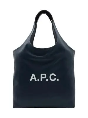 A.p.c. A.P.C. Tote Bag With Logo Print Blu