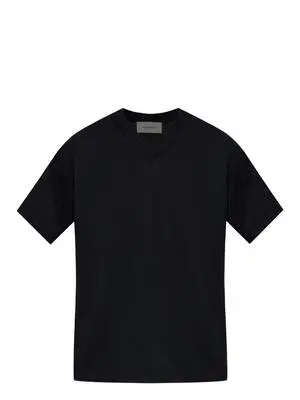 LISA YANG V-neck Short Sleeve Cashmere-cotton T-shirt - Nero
