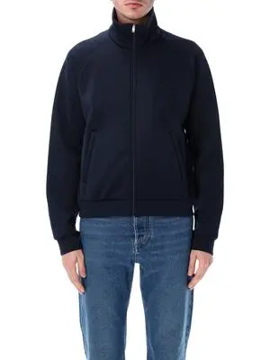 Prada Minimal Slim-fit Technical Fabric Jacket With Stand-up Collar - Blu