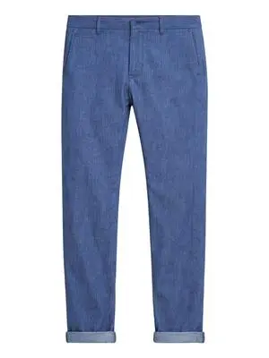 DONDUP Slim Fit Cotton Shorts - Navy