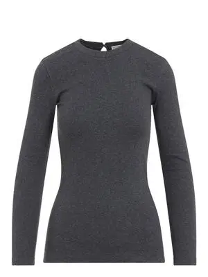 Brunello Cucinelli Ribbed Long Sleeve T-shirt - Grey