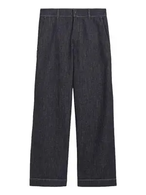 Max Mara High Waist Wide Leg Jeans - Black