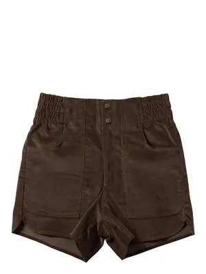 DESO Out West Stretch Corduroy High-waisted Shorts - Bison