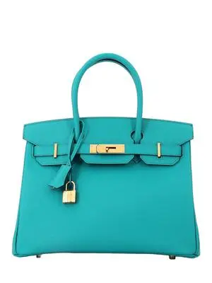 Hermès Birkin Handbag Epsom With Gold Hardware 30 - Blue