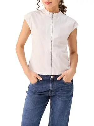 REISTOR Zip Front Top - White