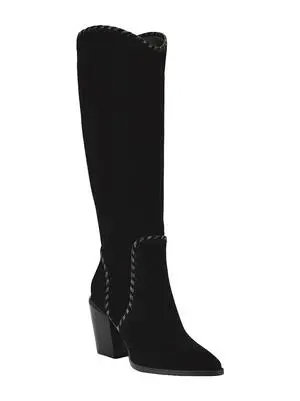 Nine West Rosco Knee-high Western Boots - Black