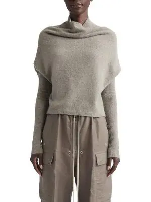 Rick Owens Crater Cashmere Blend Sweater - Dust