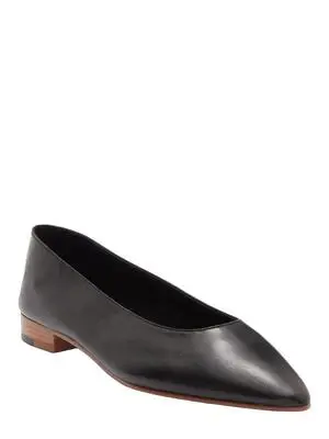 Jeffrey Campbell Vespa Pointed Toe Flat - Black Tan Stack