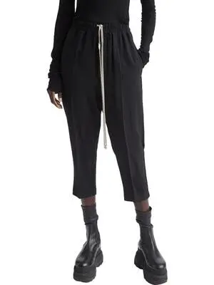 Rick Owens Astaire Crepe Crop Pants - Black