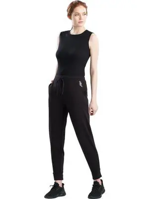 Natori Cocoon Jogger In Brushed French Terry - Black